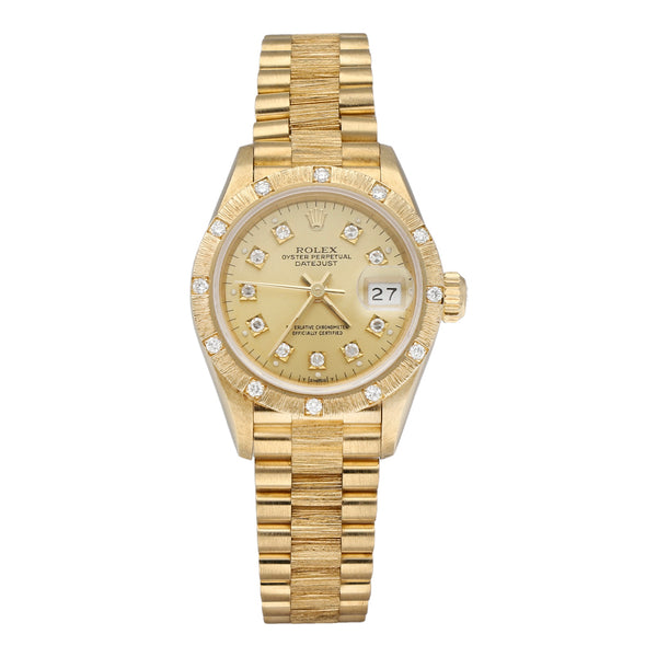Reloj Rolex para dama modelo Oyster Perpetual DateJust en oro amarillo ...